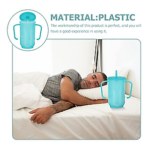 Adult Sippy Cup Spillproof Kennedy Cup Independence Sip Cups Plastic Tumbler with Straw Disabled Elderly Spill Proof Dysphagia Cups Aids
