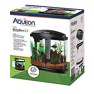 Aqueon 00800198: Aquarium Kit BettaBow Led Blk 2.5G