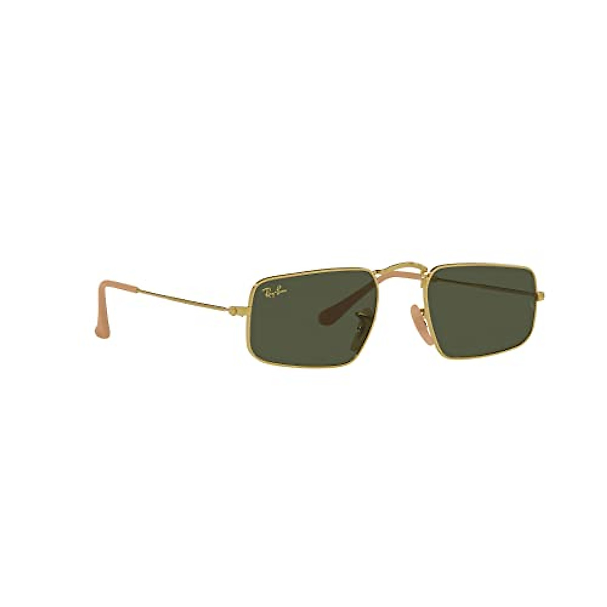 Ray-Ban RB3957 Julie Rectangular Sunglasses, Legend Gold/Green, 49 mm