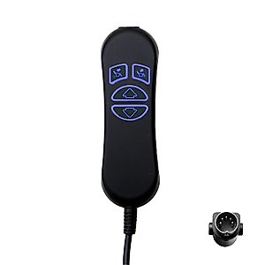 Fruhdi 4 Button 5 Pin Prong Hand Control Handset Remote with USB and Backlight for Lift Chairs Electric Sofa Power Recliners