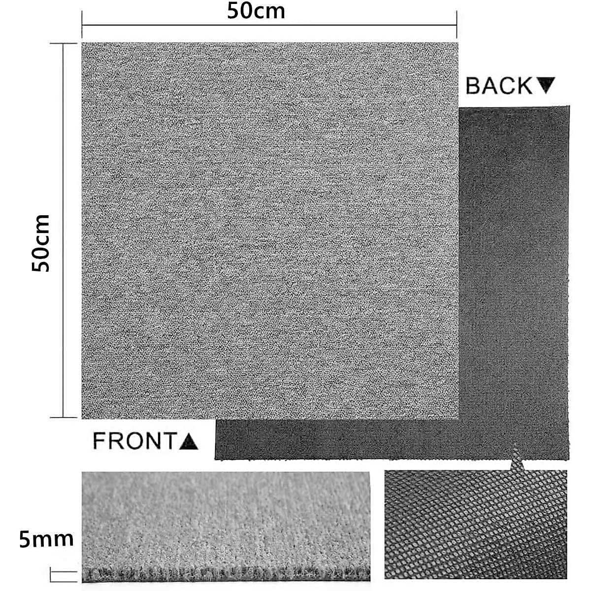 jxgzyy 20PCS 20x20”Square Carpet Floor Tiles Peel and Stick Commercial Carpet Tile Self Adhesive Carpet Tile Washable Carpet Flooring Tiles Commercial Carpet Squares for Flooring Indoor Outdoor