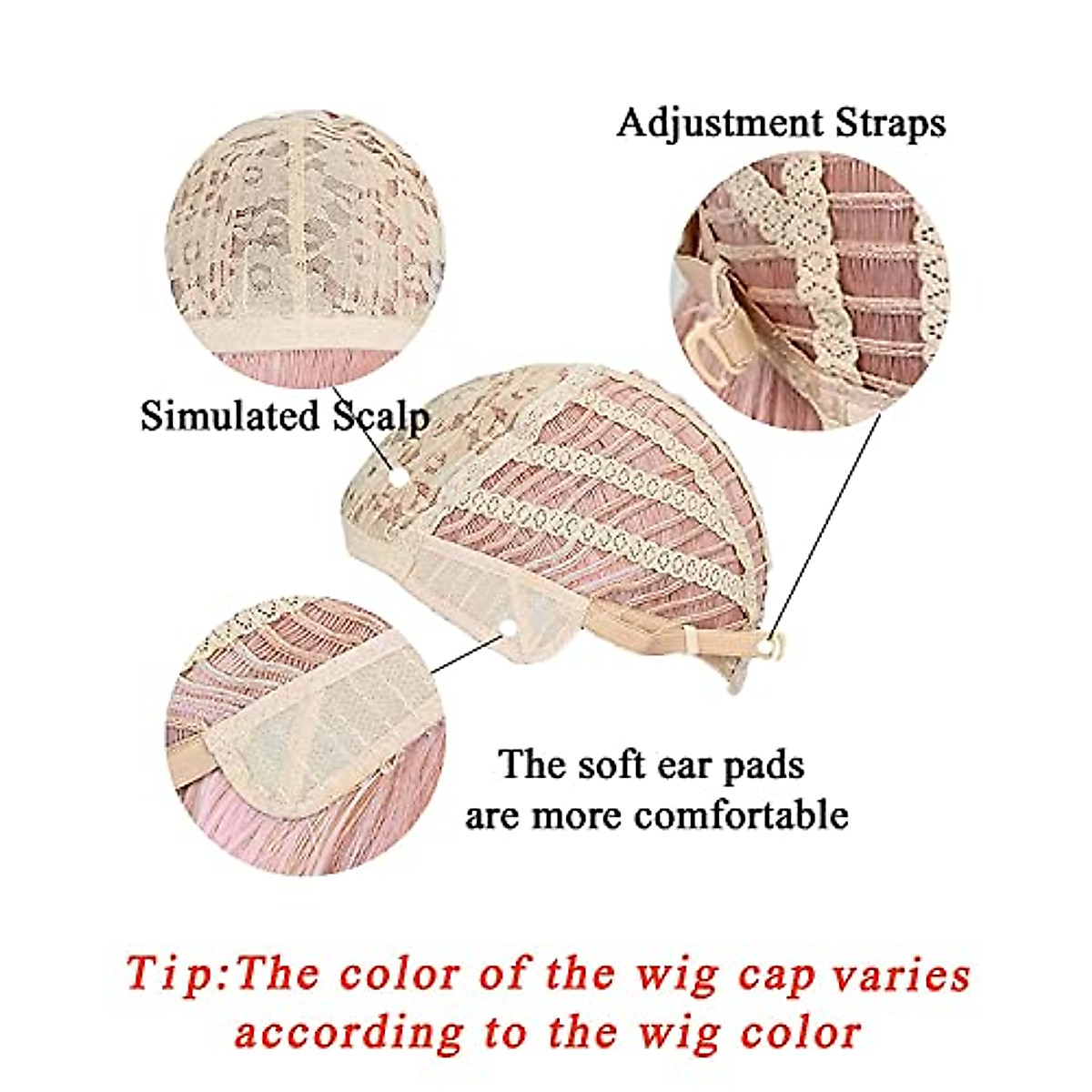 XiongXiongLe Halloween Wig Cosplay Anime Cyberpunk Edgerunners Lucy Cos Role Playing Pink Blue Yellow Gradient Women's Costume Hair Wigs for Women Girls Party Daily Wear(Lucy)