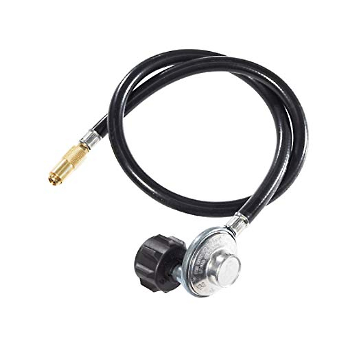 Blackstone Propane Adapter Hose & Regulator for 20 lb Tank, Gas Grill & Griddle - Weather Resistant & Corrosion Resistant - Extends Up To 3 Feet - 5471, Black