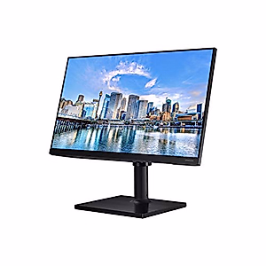 SAMSUNG FT45 Series 27-Inch FHD 1080p Computer Monitor, 75Hz, IPS Panel, HDMI, USB Hub, Height Adjustable Stand, 3 Yr WRNTY (LF27T450FQNXGO),Black
