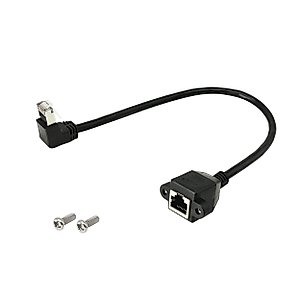 SinLoon RJ45 Ethernet Adapter Cable 90 Degree Upward Male to Famale Ethernet Switch Adapter Cable for CAT 5/CAT 6 LAN Ethernet Socket Connector Adapter Cat5 Cat6 Cable(Upward)