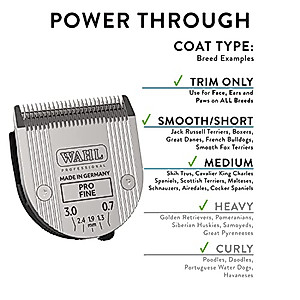 WAHL Professional Animal 5-in-1 Pro Blade Arco, Bravura, Chromado, Creativa, Figura, and Motion Pet, Dog, and Horse Clippers (#41884-7190)