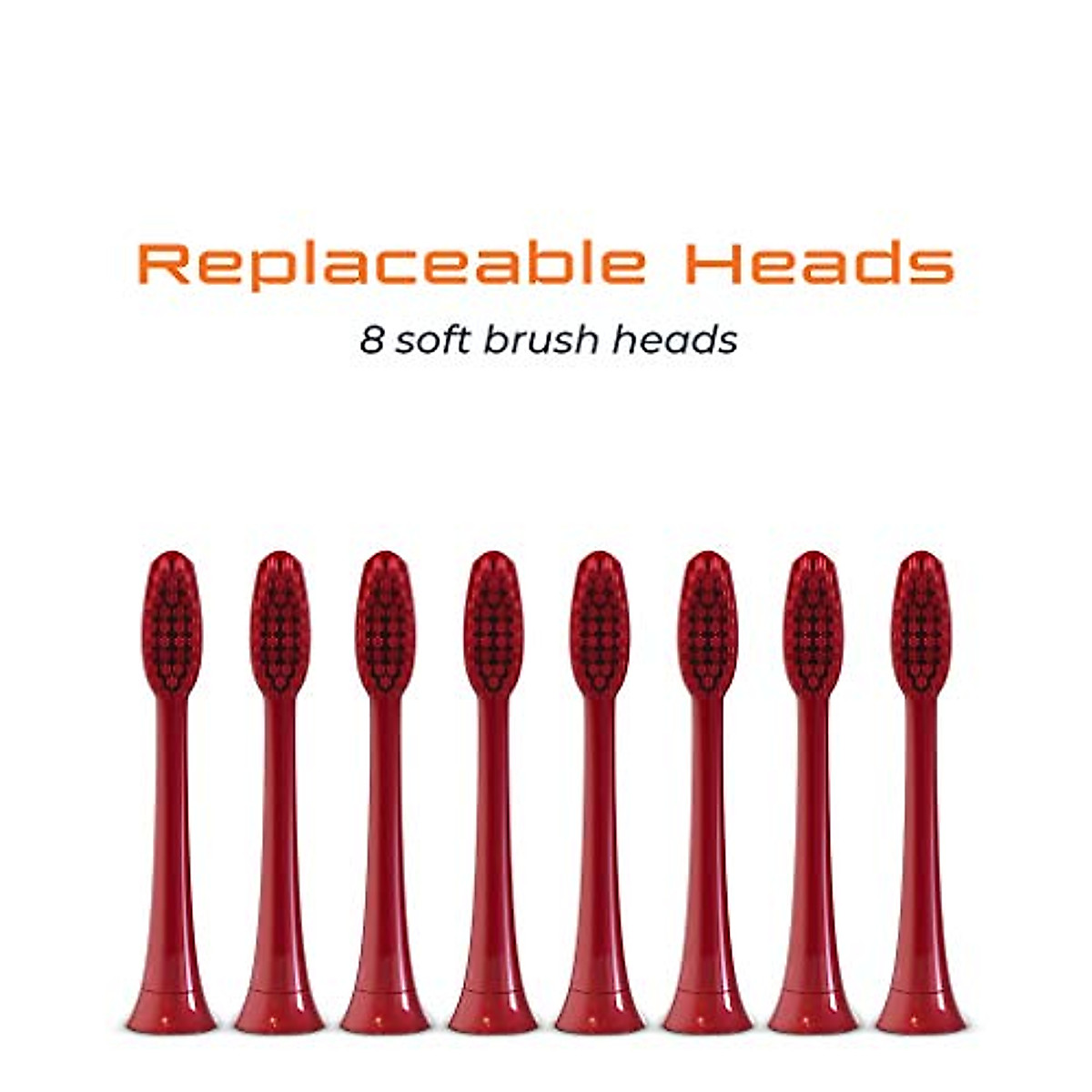 Wolk T6421 Ultra Whitening Toothbrush with Pressure Sensor & 5 Brushing Modes, 8 Dupont Brush Heads, Premium Travel Case, Rechargeable.