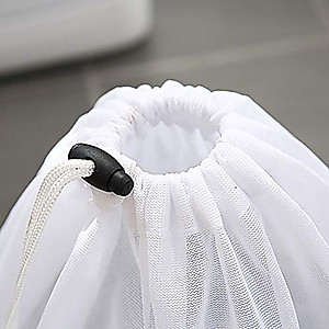 Ochine Mesh Laundry Bags Washing Bag for Delicates, Travel Storage Organize Bag Machine Clothing Wash Bags with Locking Drawstring Closure for Bra, Lingerie, Underwear, Socks, Clothes (1 Pack)