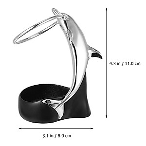 DOITOOL 3PCS Forks and Spoons Silverware Set with Organizer, Stainless Steel Silverware Set Tableware Dinnerware with Creative Dolphin Base Holder