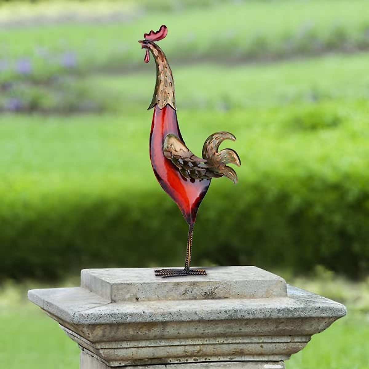 Metal Sculpture Multicolor Iron Rooster Home Furnishing Crafts