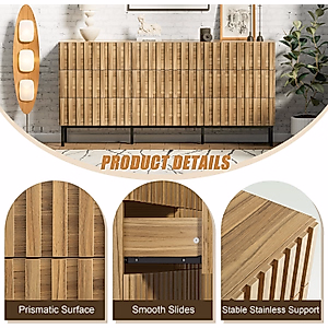 UEV 9 Drawer Dresser for Bedroom, Mid Century Style Fluted Dresser,59" Dresser with 9 Drawers,Long Chest of Drawers TV Stand Dresser for Bedroom,Living Room,Hallway