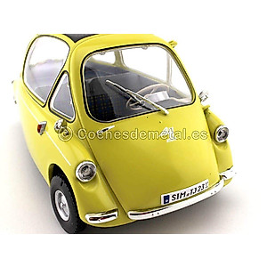 Oxford Diecast Heinkel Trojan LHD Bubble Car Yellow 1/18 Diecast Model Car 18HE003