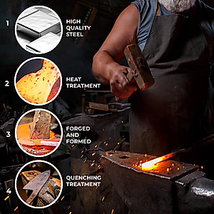 AOSILEY Pocket Fixed Blade Knife with Wood Handle and Leather Sheath for Camping, Outdoor Hunting,Tactical, Survival and EDC