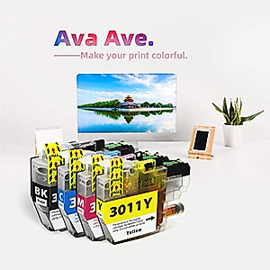 LC3011 Ink Cartridges Replacement for Brother LC3011 3011 lc3013XL Compatible with Brother MFC-J491DW MFC-J497DW MFC-J690DW MFC-J895DW Printer (1 Black, 1 Cyan, 1 Magenta, 1 Yellow)