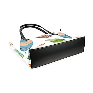 senya Multicolor Feather Handbags Shoulder Bags Leather Crossbody Handbag for Women Tote Satchel