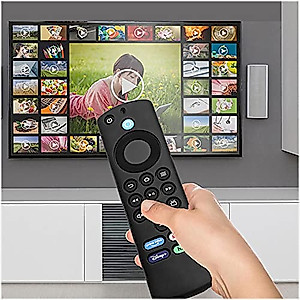 SaharaCase Amazon Fire TV Stick 4K (3rd Generation) Remote Silicone Case for Apple AirTag Lightweight Anti Slip Shockproof Silicone Cover (Black)
