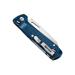 LEATHERMAN, Free K2 EDC Pocket Multitool with Knife, Magnetic Locking, Aluminum Handles and Pocket Clip, Made in The USA, Navy