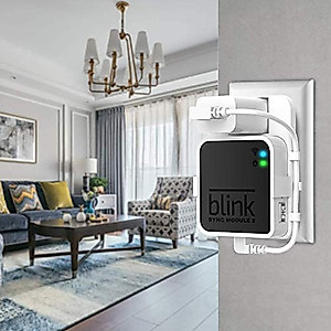 Outlet Wall Mount for Blink Sync Module 2, Mount Bracket Holder for Bink Ourdoor Indoor Camera Security with No Messy Wires Easy to Move (White)