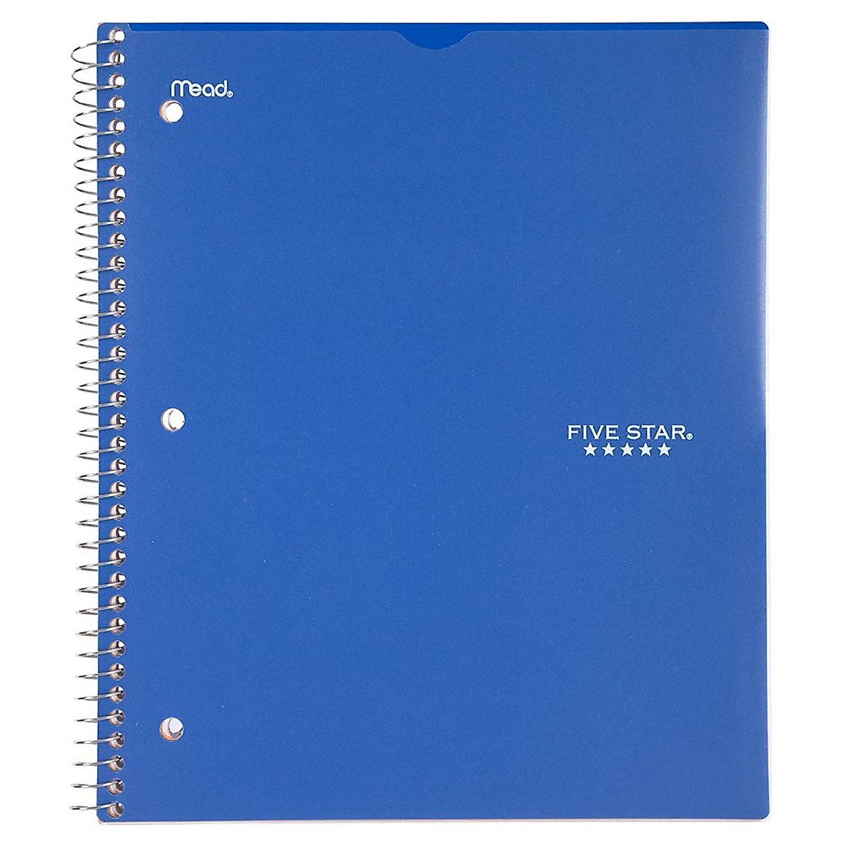 Five Star Spiral Notebook, 1 Subject, College Ruled Paper, 100 Sheets, 11" x 8-1/2" Sheet Size, Customizable Cover, Color Selected For You, 1 Count (08230)