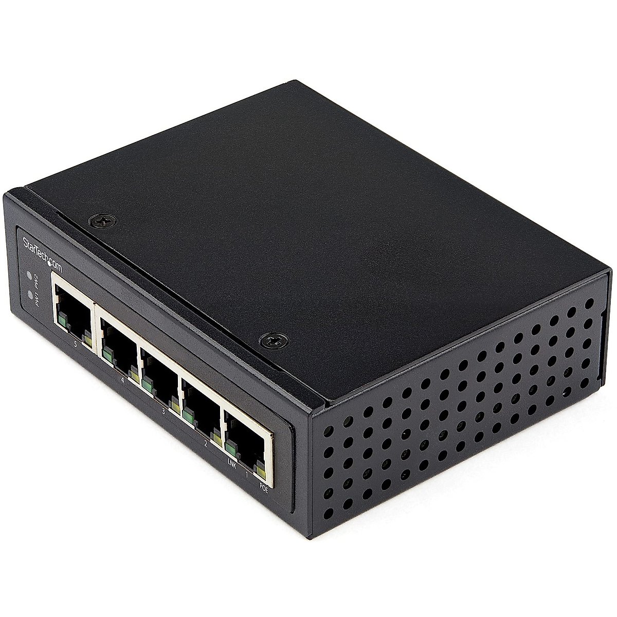 StarTech.com Industrial 5 Port Gigabit PoE Switch - 30W - Power Over Ethernet Switch - Hardened GbE PoE+ Unmanaged Switch - Rugged High Power Gigabit Network Switch IP-30/-40 C to 75 C, TAA