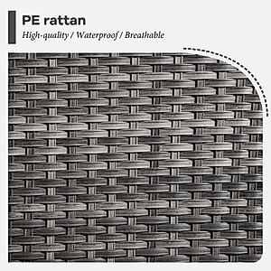 HOOOWOOO Patio Outdoor Sectional Furniture Sofa Set with Fire Pit Table,11 Piece L Shaped Wicker Couch Set with Swivel Chairs,Modern 8 Persons Summer Patio Conversation Set(Grey Gray)