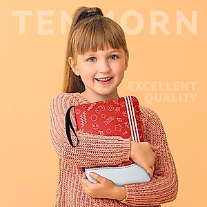 Tenmorn Card Binder 4-pocket,400 Pockets.Card Holder Album Book with 50 Removable Sleeves for TGC Football Baseball Sports MTG Cards.for Collectors Boys Girls Toys Gift (Red)