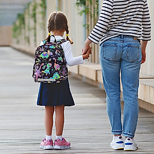 senya Rainbow Dinosaurs Toddler Backpack for Kids Boy Girls Age 3-6, Preschool Mini Backpack with Leash