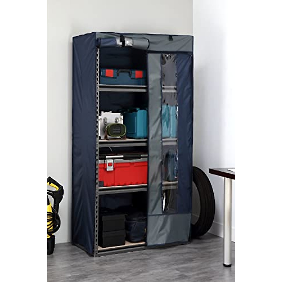 StorageMax Deluxe Rack Cover – Choose Between Rack Covers That fit 36”W x 18”D x 72”H or 48”W x 24”D x 72”H - Heavy Duty Dustproof Storage Rack Cover for Wire Shelving, Boltless Shelving