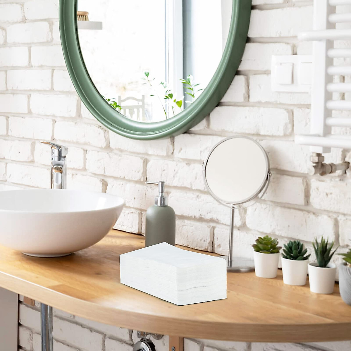 100 Pack Paper Napkins Guest Towels Disposable, Premium Quality 2-ply Dinner Napkins Disposable Soft, Absorbent, Party Napkins Wedding Napkins for Kitchen, Dinners or Events (white paper, Count, 100)