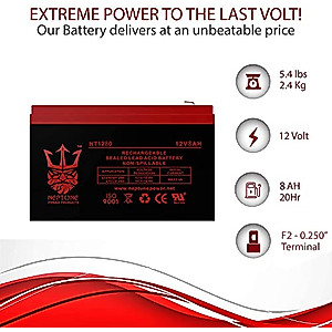Neptune Replacement for Verizon Goldtop GT1280-HG 12v 8ah F2