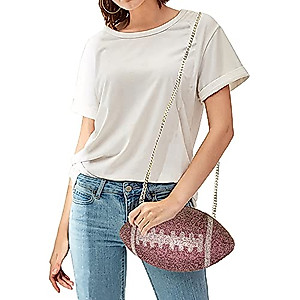 Womens Evening Bags Round Ball Clutch Purse Rhinestone Glitter Crossbody Shoulder Bag