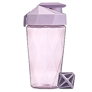 Keelo Bottle Classic Shaker Bottle | 20 Ounce Protein Shaker Bottle | Shaker Cup with Carrying Handle and Diamond Agitator | Lavender - 20-Ounces