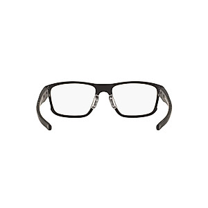 Oakley Men's Ox8051 Hyperlink Asian Fit Square Prescription Eyewear Frames, Satin Black/Demo Lens, 54 mm
