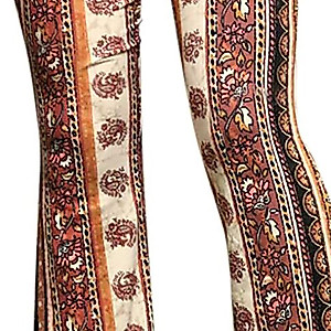 Pant Big and Tight-Fitting Bell-Bottom Summer Retro Hip Spring Women Womens Pants Color Casual Tie Waist Yoga Pants Orange