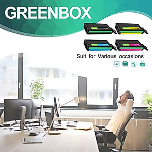 GREENBOX Remanufactured Toner Cartridge Replacement for Samsung CLT-K508L CLT-C508L CLT-M508L CLT-Y508L for CLP-620ND CLX-6220FX CLX-6250FX CLP-620 CLP-670 CLP-670N CLP-670ND Printer 4 Pack High Yield