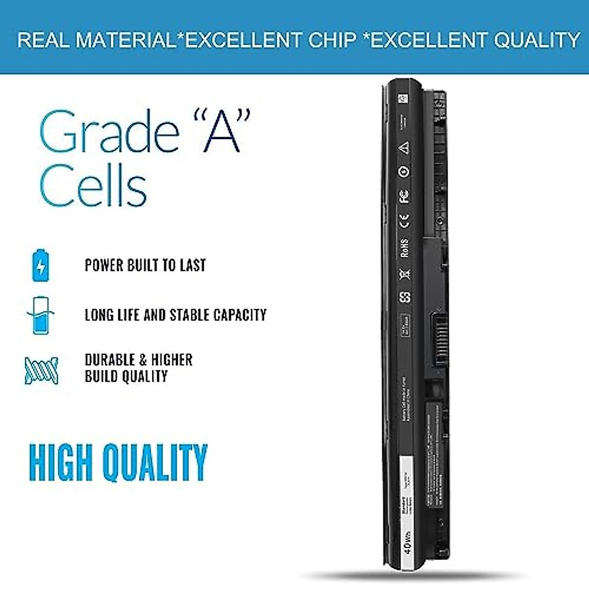 40WH M5Y1K Battery 14.8V for Dell Inspiron 14 15 17 5000 3000 Series 5559 5558 3551 3451 3558 i3558 3567 5755 5756 5458 5759 5758 5759 GXVJ3 453-BBBQ WKRJ2 VN3N0 HD4J0 991XP P63F P47F P51F P52F P64G