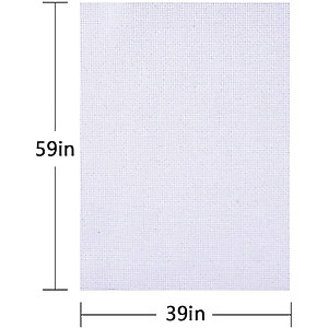 Cross Stitch Aida Fabric 14 Count, 59 by 39 Inch Large Size, Classic Reserve Cross Stitch Aida Cloth for Home DIY Embroidery Decoration