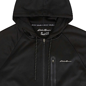 Eddie Bauer Men’s Performance Full Zip Hoodie | Mens Full Zip Performance Hoodie - Black Large