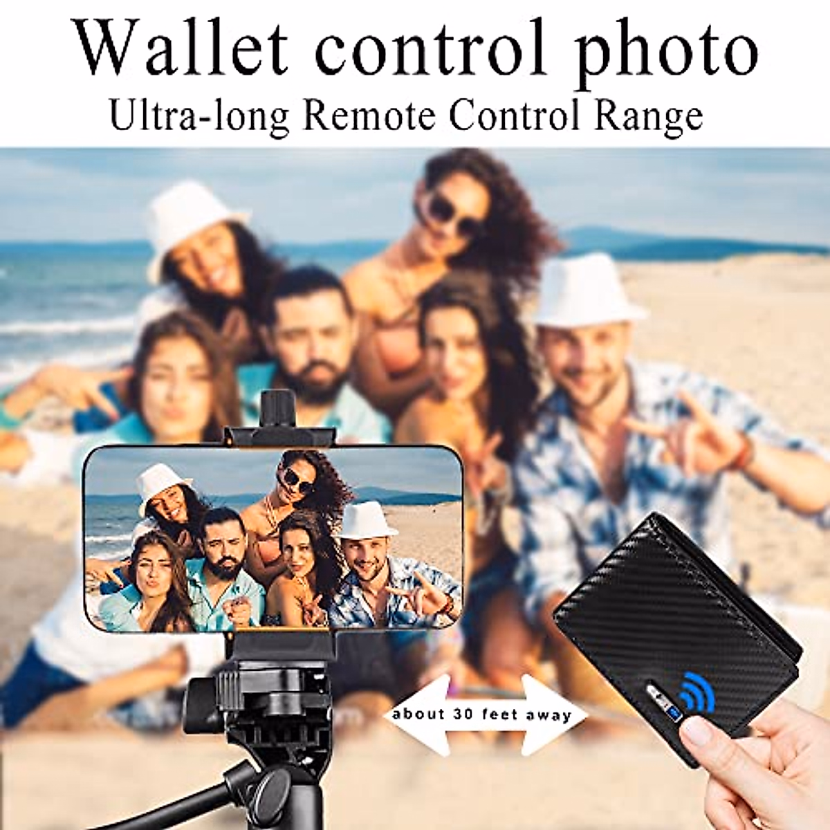 SMART CC Anti-Lost Bluetooth Wallet Tracker & Finder GPS Position Location Slim Wallets for Men Minimalist Mens Money Clip Wallet Credit Card Holder Gifts with Box…