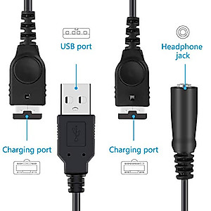 TFSeven 2Pcs Replacement Battery Compatible for Nintendo GBA SP 850mah 3.7V Rechargeable Lithium Ion + AC Adapter 5.2V 450mA Wall Charger Power Supply for GBA Sp Gameboy Anvance Accessories Bundle Kit