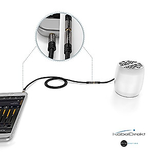 KabelDirekt – 20ft – Headphone Extension Lead Cable, 3.5mm connectors (aux Audio Cable, Male Jack Plug/Female Jack, Practically Unbreakable Metal casing, Perfect for Headphones, Black)