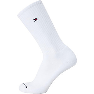 Tommy Hilfiger Men's Athletic Socks - Cushioned Crew Socks (5 Pack), Size 7-12, BlackWhiteGrey