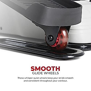 Sunny Health & Fitness Fully Assembled Magnetic Under Desk Elliptical Peddler, Portable Foot & Leg Pedal Exerciser(White) - SF-E3872