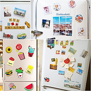 15 Pack Magnetic Sheet with Adhesive, 3.7" x 5.7" Adhesive Magnetic Sheets, Cuttable Flexible Magnetic Sheet, Displate Replacement Magnets Backing