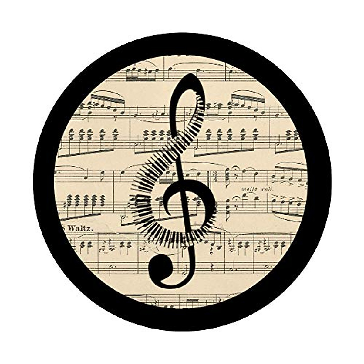 Piano Pop Socket - Antique Sheet Music - Treble Clef PopSockets PopGrip: Swappable Grip for Phones & Tablets