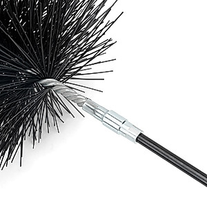 Stanbroil 18-Foot Fiberglass Chimney Rod Kit, 1/4" NPT Fittings, Used with Brush to Clean Debris from Chimney