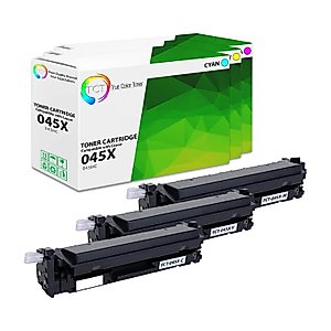 TCT 045X Color Toner Cartridge 3 Pack - Premium Compatible Replacement for Canon 045H High Yield Works with Canon Color ImageClass MF634CDW MF632CDW LBP612CDW Printers (Cyan Magenta Yellow)