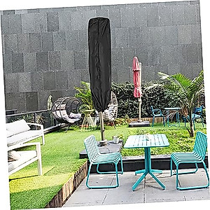 Cabilock 2 pcs Umbrella Drying Rack Cover Outdoor Clothes Drying Rack Laundry Hanging Rack Parasol Cover Outdoor Umbrella Covers Patio Rotary Airer Cover Zipped Washing Line Cover to Rotate