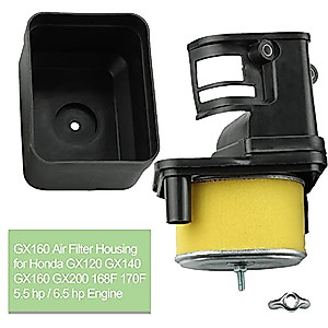 GX160 Air Filter Housing with Air Filter Assembly for Honda GX120 GX140 GX160 GX200 168F Engine Lawn Mower Replace 17230-Z51-820 17410-Z51-020 17235-Z51-831