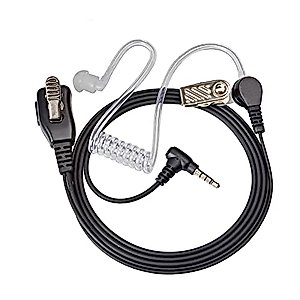 UAYESOK Acoustic Tube Walkie Talkie Earpiece with Mic PTT for YAESU Vertex FT-60 FT-60R FT-70 FT-70DR FT-1DR FT3DR VX-10 VX-110 VX-150 VX-400 Retevis RB15 RT40B